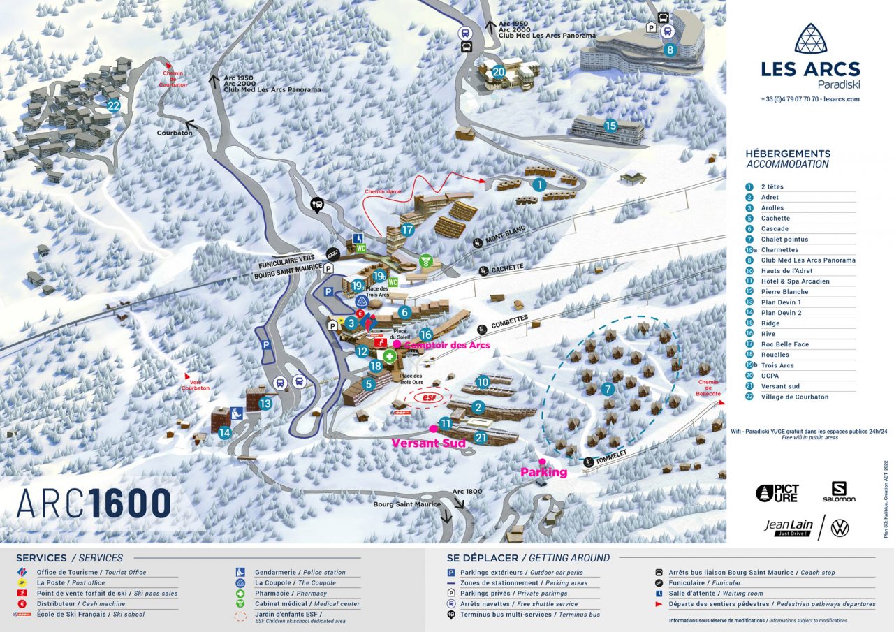 PLAN DES PISTES ET DE LA STATION - Location d'un appartement signé ...